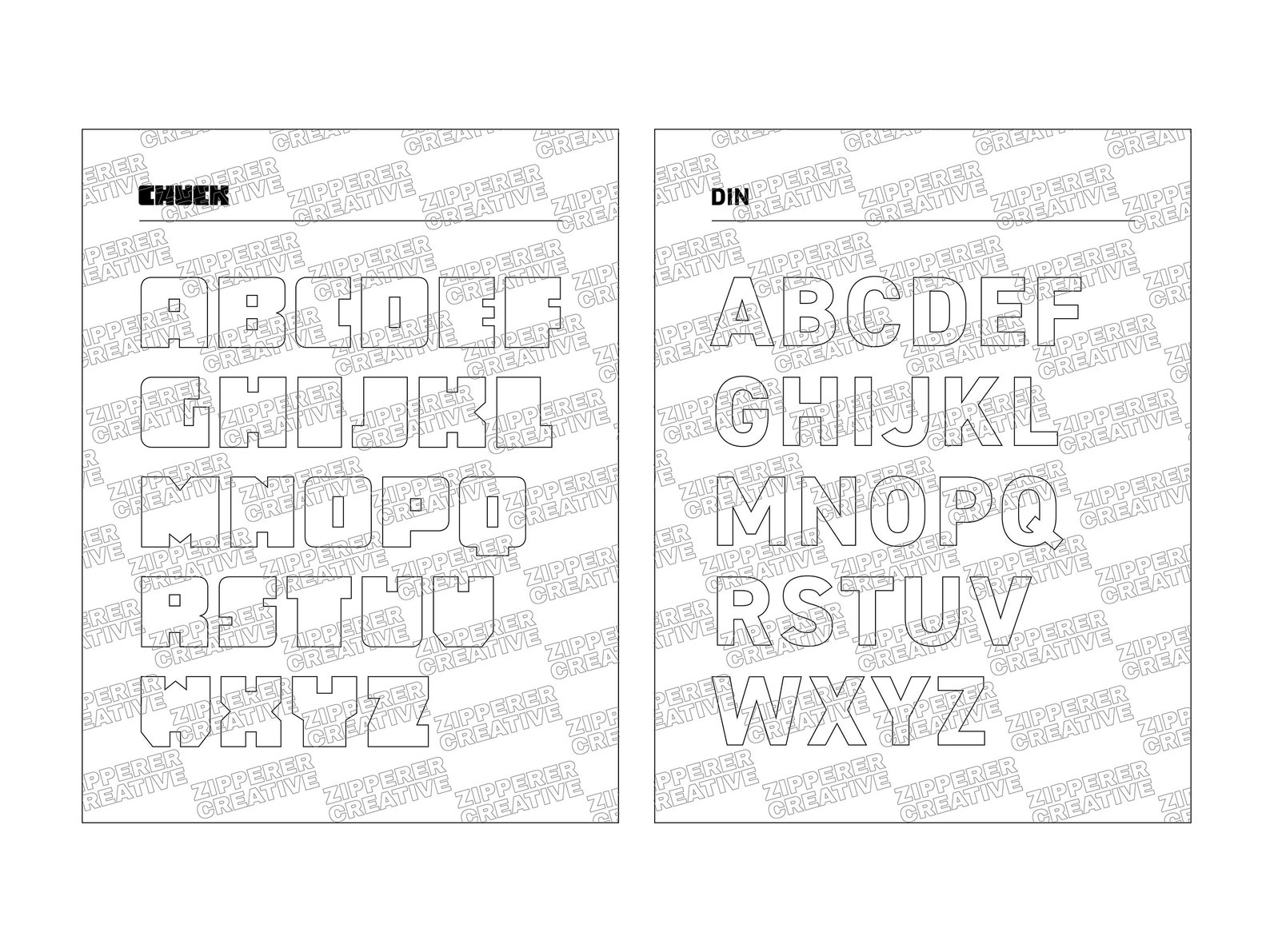 26 Abc's of Fonts Coloring Pages – digital Download - Etsy