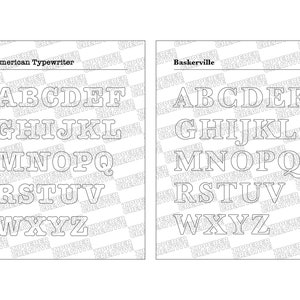 26 Abc's of Fonts Coloring Pages – digital Download - Etsy