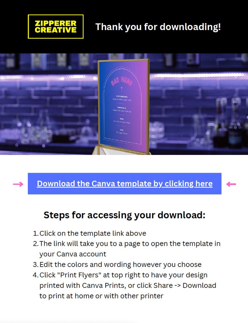 Vaporwave Neon Birthday Party Bar Drink Menu Signature Cocktail Sign ...