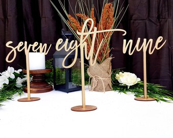 Gold Table Numbers - Etsy