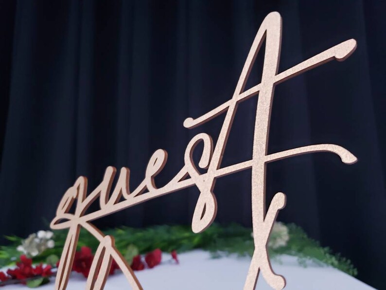 Guest Book Table Sign Classy Guest Book Sign Wooden Decor - Etsy