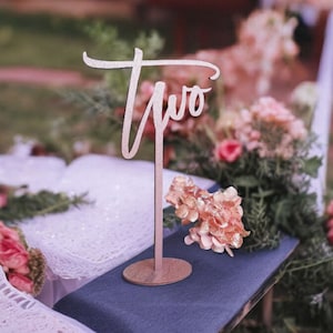 Modern Table Numbers | Wedding Table Numbers | Wood Table Numbers ...