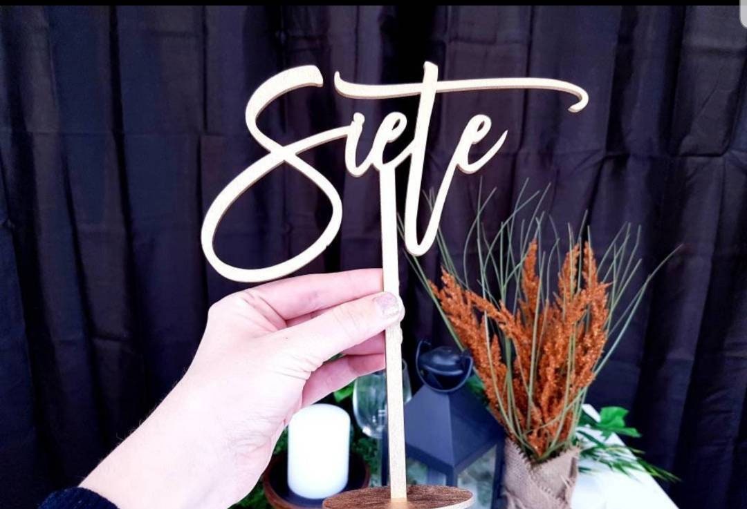 Spanish Table Numbers for Wedding Wedding Table Numbers | Etsy