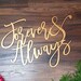 Forever & Always Hula Hoop Sign Wedding Signs Large Wood - Etsy Canada