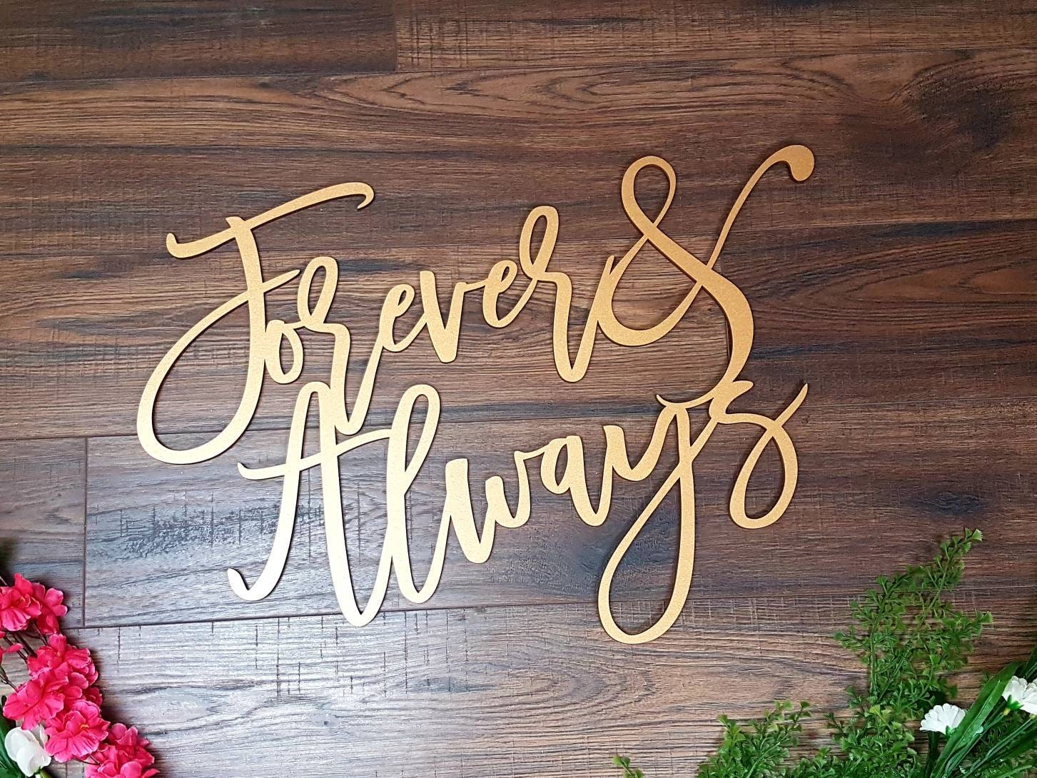 Forever & Always Hula Hoop Sign Wedding Signs Large Wood | Etsy Canada