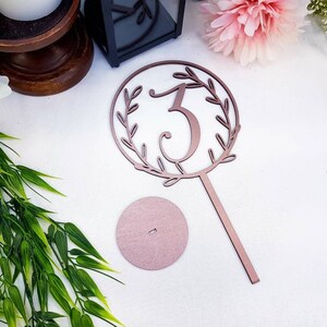 Tall Circled Wreath Table Numbers Wedding Table Numbers Wood Table ...