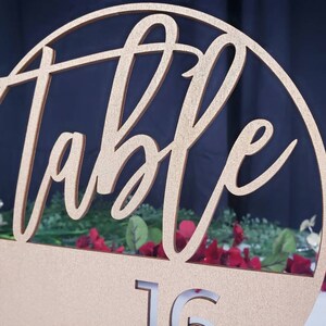 Simple Table Numbers Gold Table Numbers Wooden Table Numbers - Etsy