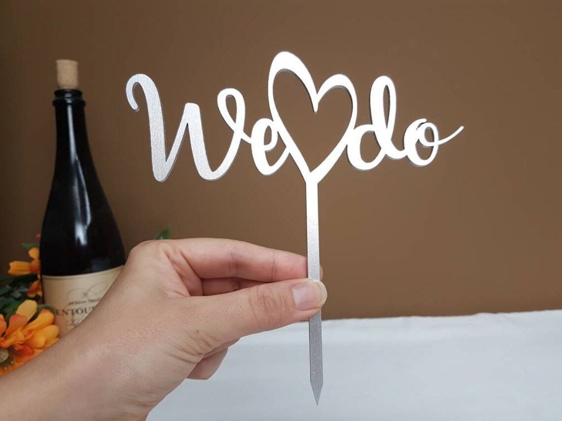 We Do Cake Topper Wooden Wedding Cake Topper Ideas | Etsy