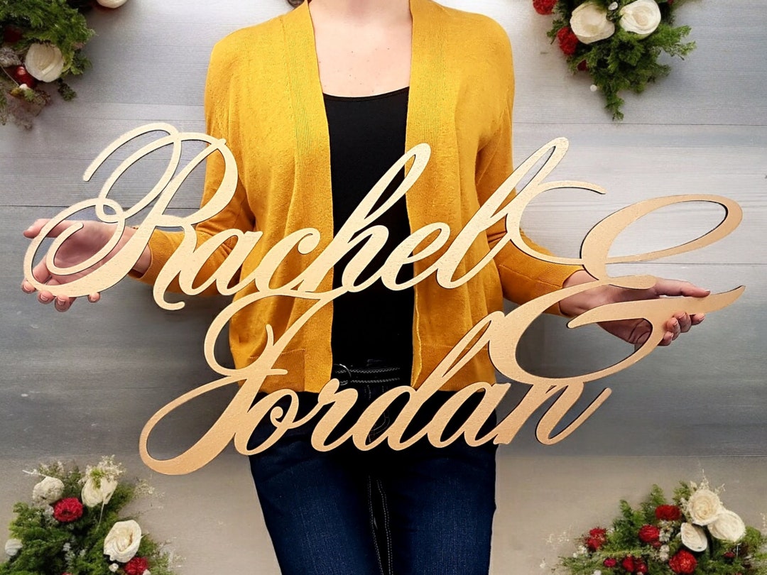 Wood Name Sign | Laser Cut Name | Word Cut Out | Last Name Sign | Large ...