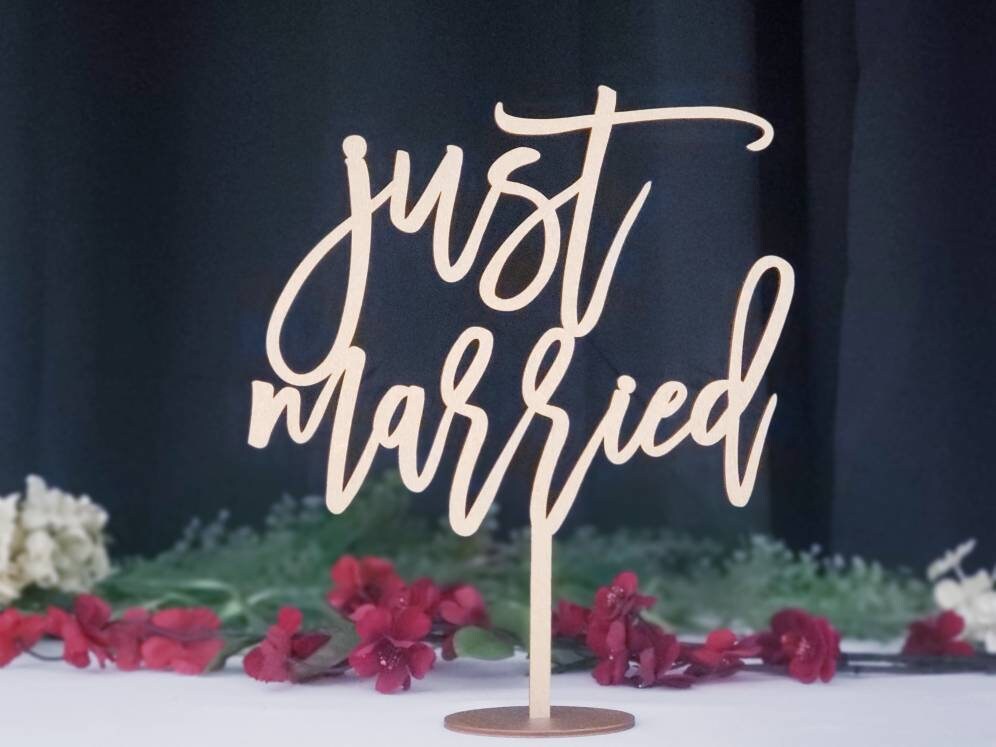 Just Married Sign | Etsy
