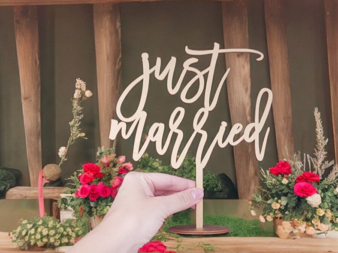 Just Married Sign - Etsy