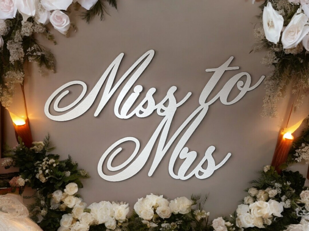 Miss to Mrs Wood Sign | Laser Cut Names | Word Cut Out | Last Name Sign ...