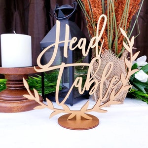 Wreath Head Table Sign | Wedding Table Wood Signs | Personalized ...