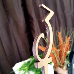 Tall Table Numbers | Gold Table Numbers | Tall Numerical Wood Table ...