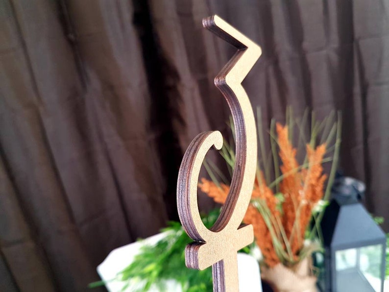 Tall Table Numbers Gold Table Numbers Tall Numerical Wood - Etsy