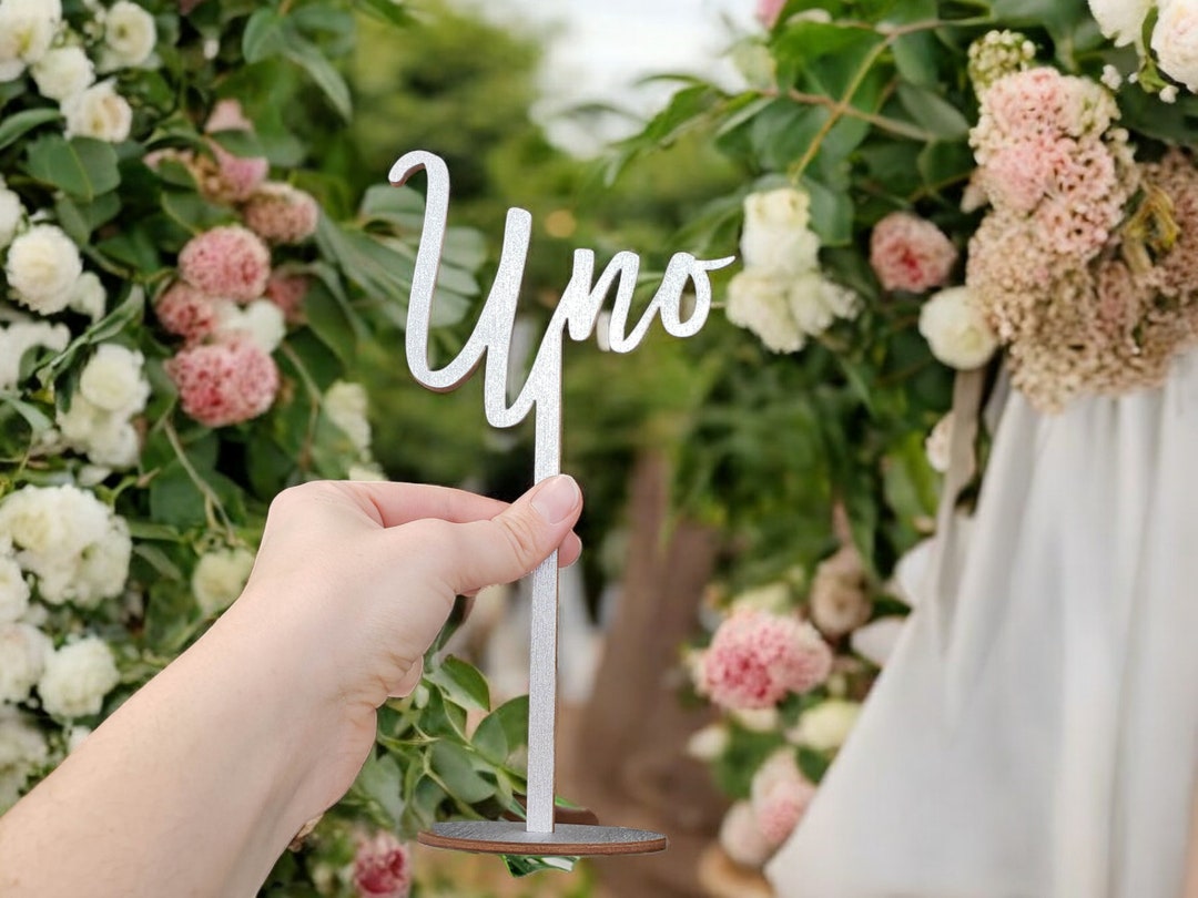 Spanish Table Numbers for Wedding | Wedding Table Numbers | Gold Table ...