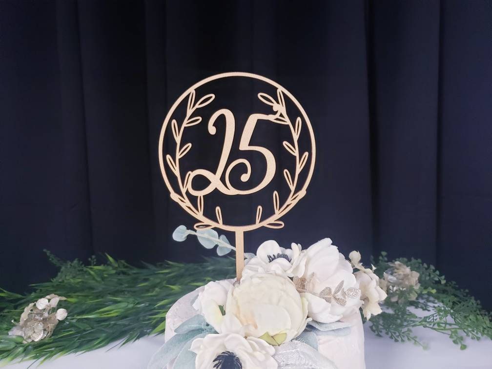 Birthday Cake Topper 25th Anniversary Topper 50 Years - Etsy
