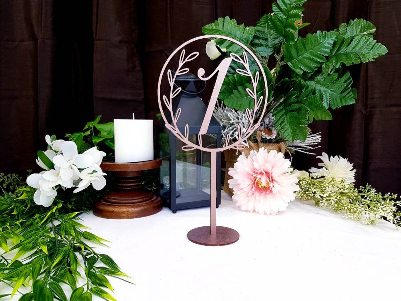Tall Circled Wreath Table Numbers Wedding Table Numbers - Etsy Canada