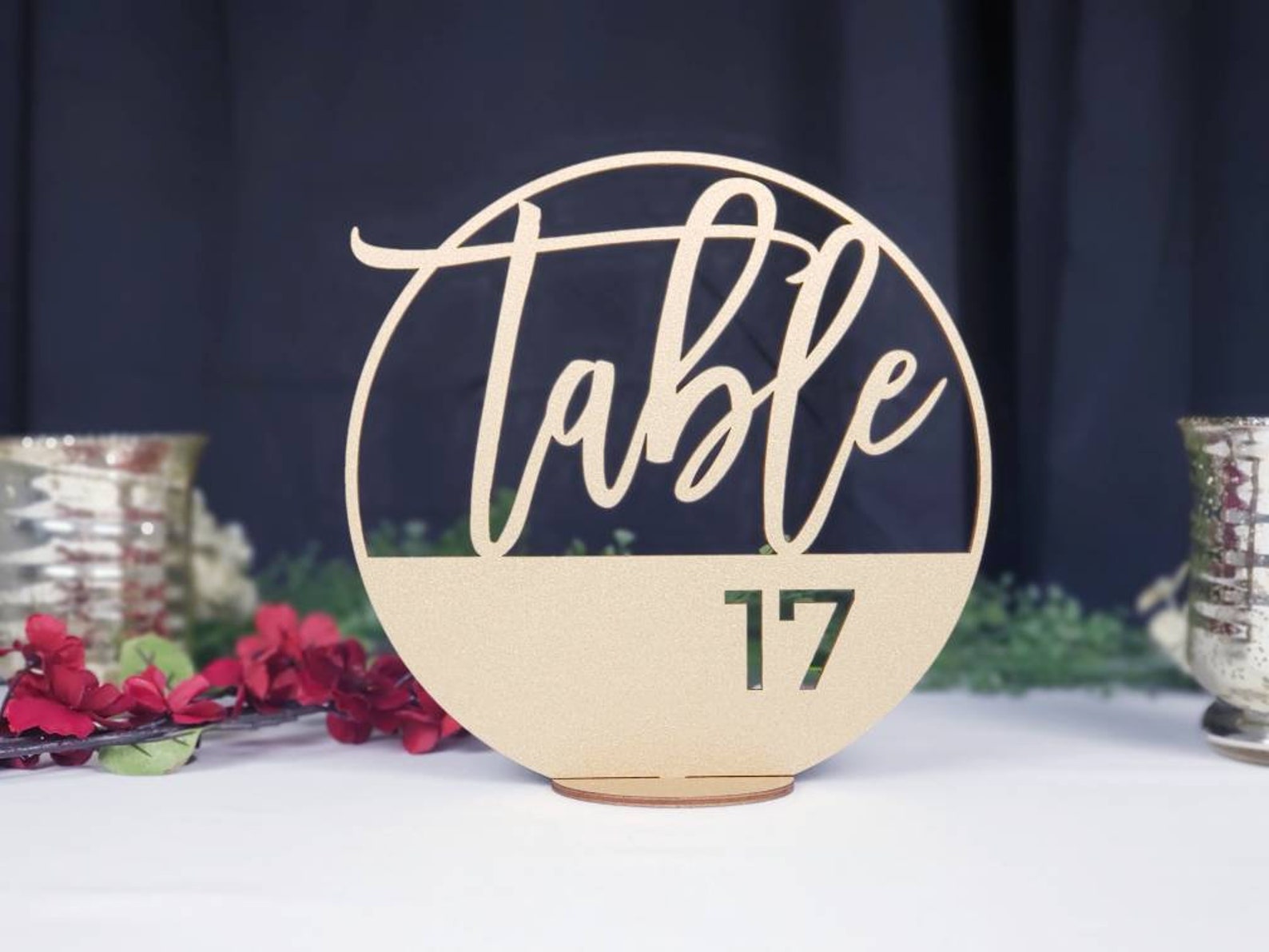 Simple Table Numbers Gold Table Numbers Wooden Table - Etsy
