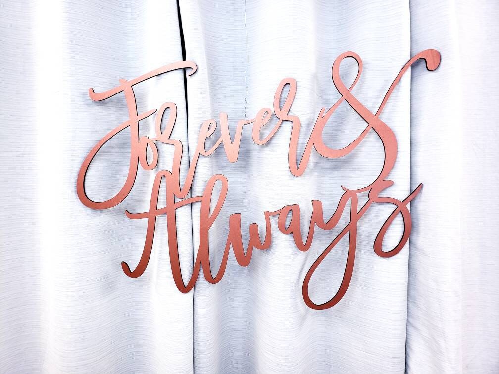 Forever & Always Hula Hoop Sign Wedding Signs Large Wood | Etsy Canada