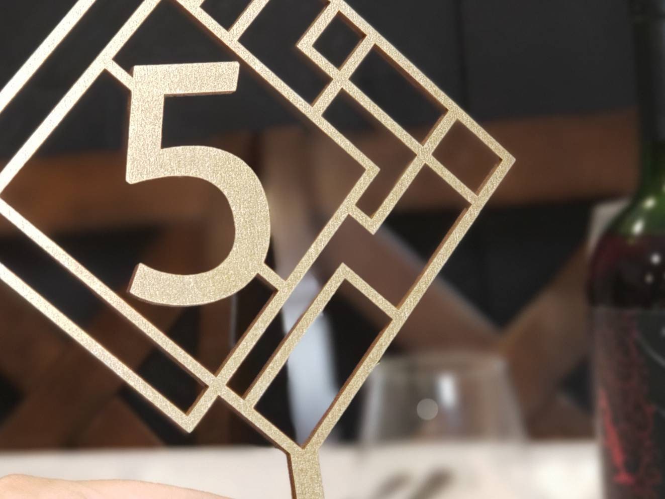 Tall Art Deco Table Numbers Wedding Table Numbers Wood | Etsy UK