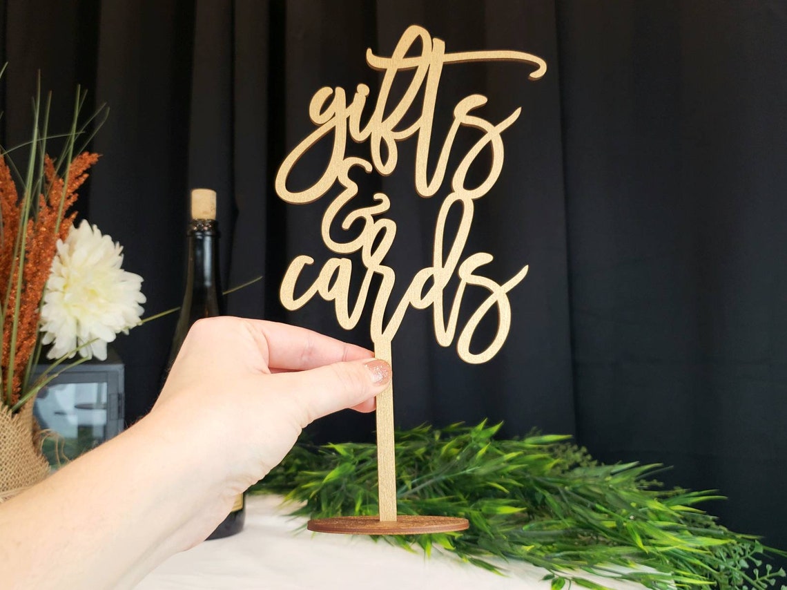 Gifts & Cards Table Sign Wedding Wooden Table Sign Table - Etsy