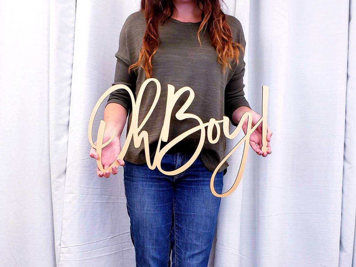 Oh Boy Sign Gender Reveal Sign Baby Boy Sign Nursery | Etsy