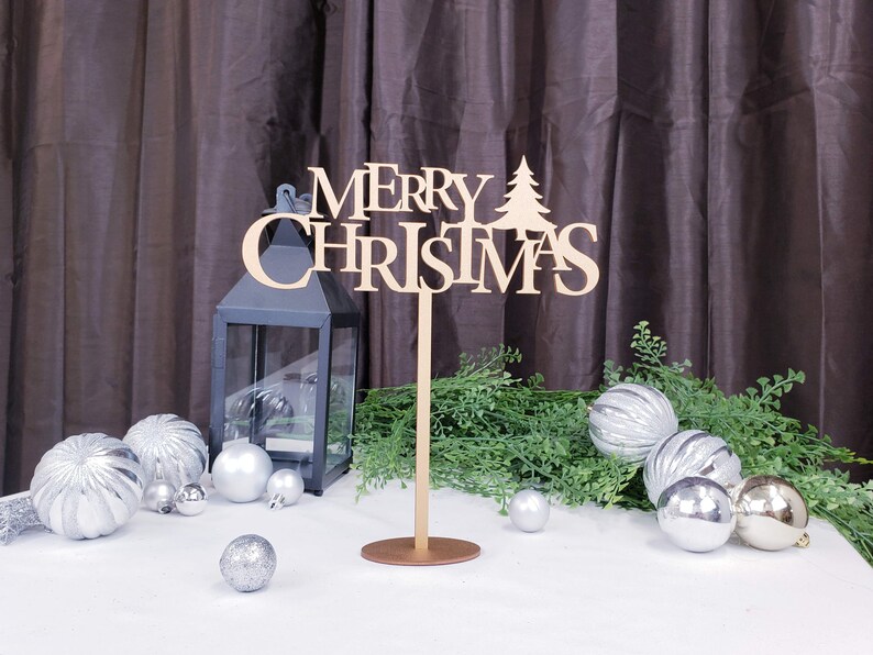 Merry Christmas Table Sign Christmas Decor Winter Signs - Etsy