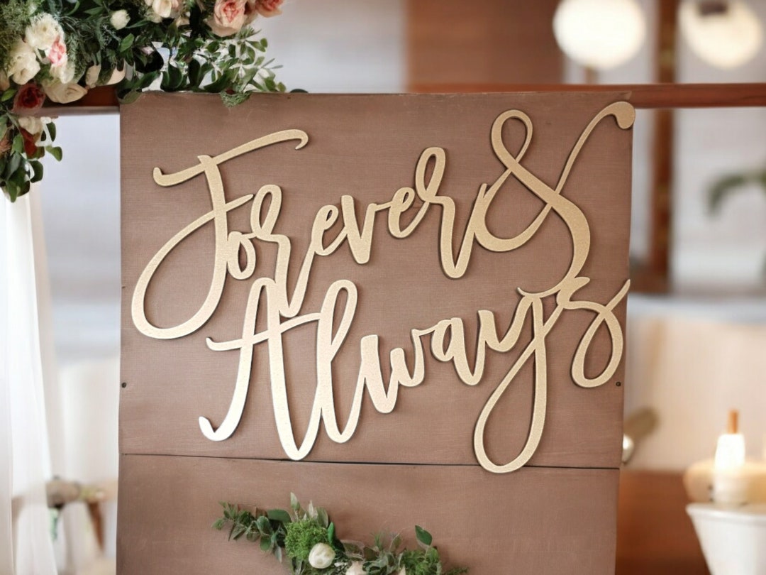 Forever & Always | Hula Hoop Sign | Wedding Signs | Large Wood Signs ...