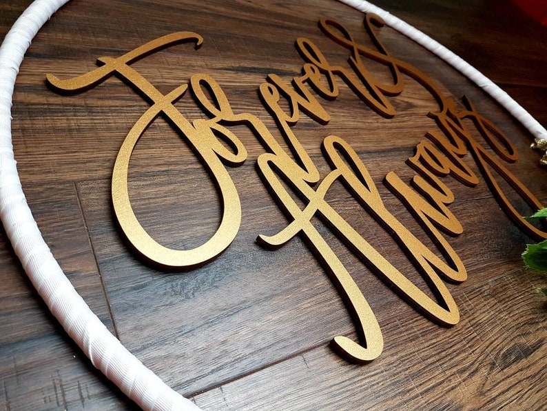 Forever & Always Hula Hoop Sign Wedding Signs Large Wood - Etsy Canada