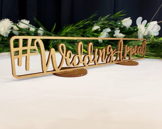 Hashtag Signs| Wedding Table Signs | Personalized Hashtag Signs ...
