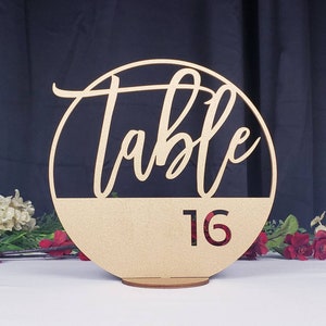 Simple Table Numbers Gold Table Numbers Wooden Table Numbers - Etsy