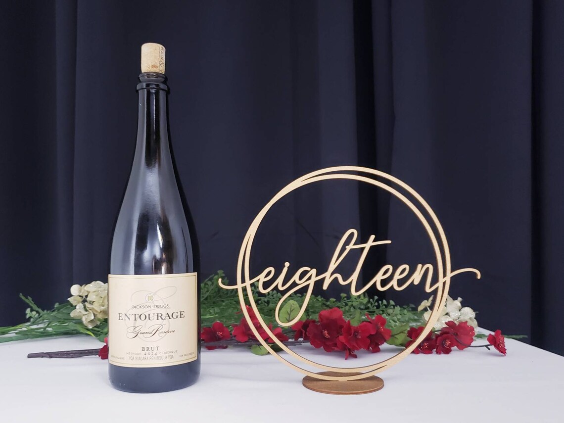 Circle Wood Table Numbers Wedding Reception Numbers Gold - Etsy