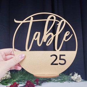 Simple Table Numbers Gold Table Numbers Wooden Table Numbers - Etsy