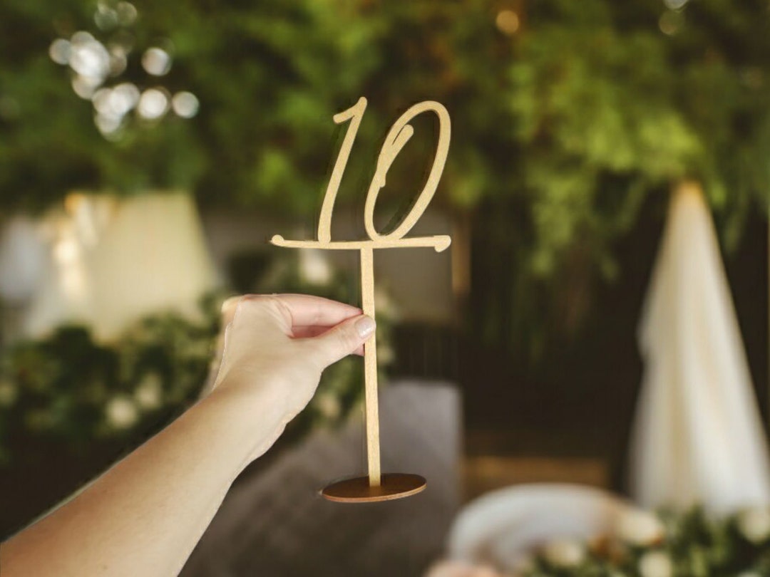 Numerical Table Numbers for Wedding Centerpieces | Script Table Numbers ...