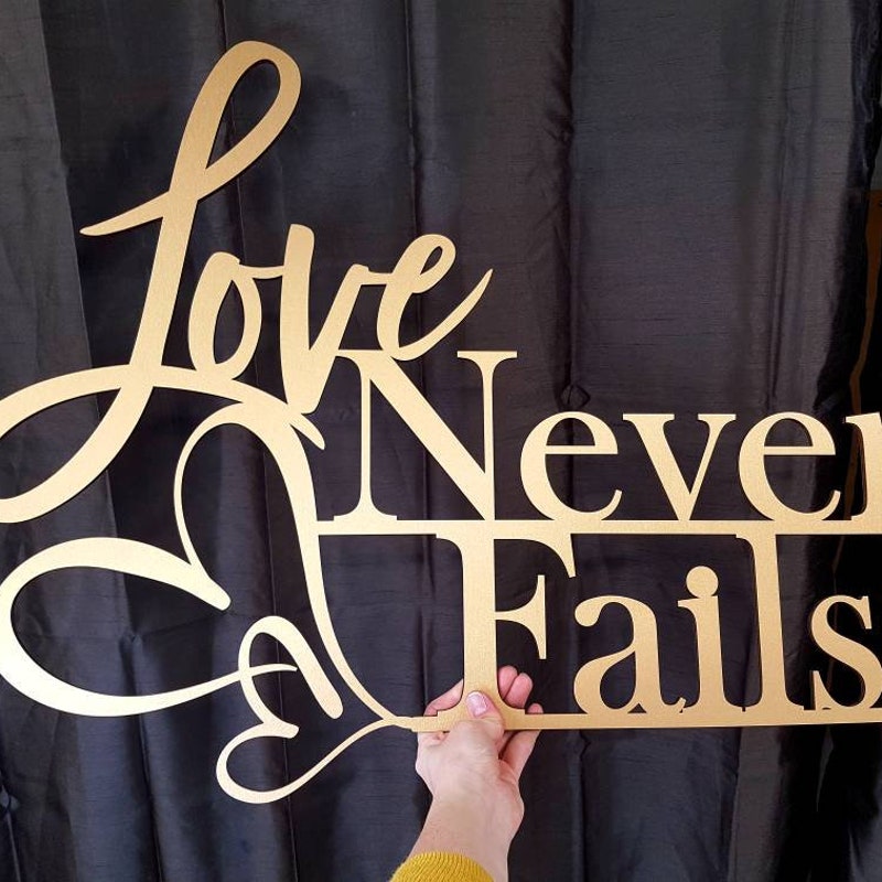 Love Never Fails Sign - Etsy