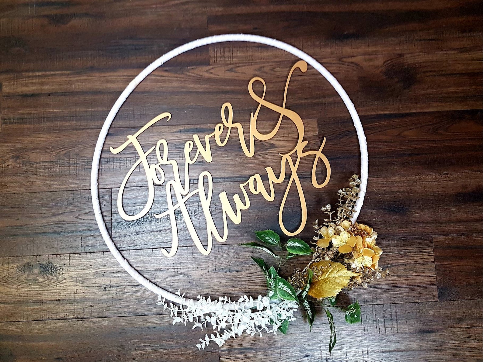 Forever & Always Hula Hoop Sign Wedding Signs Large Wood | Etsy
