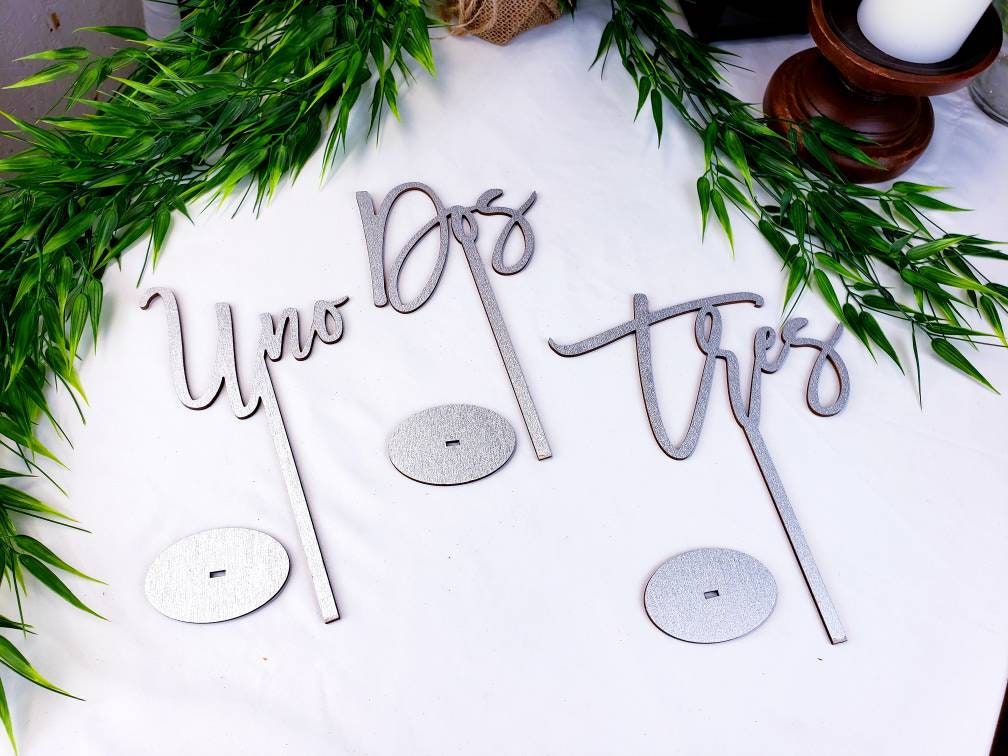 Spanish Table Numbers for Wedding Wedding Table Numbers | Etsy