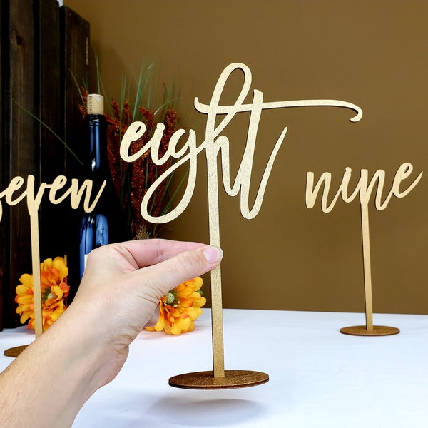 Wood Table Numbers - Etsy