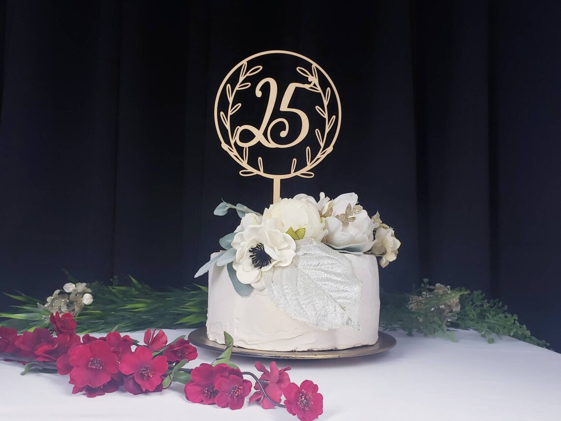 Birthday Cake Topper 25th Anniversary Topper 50 Years | Etsy