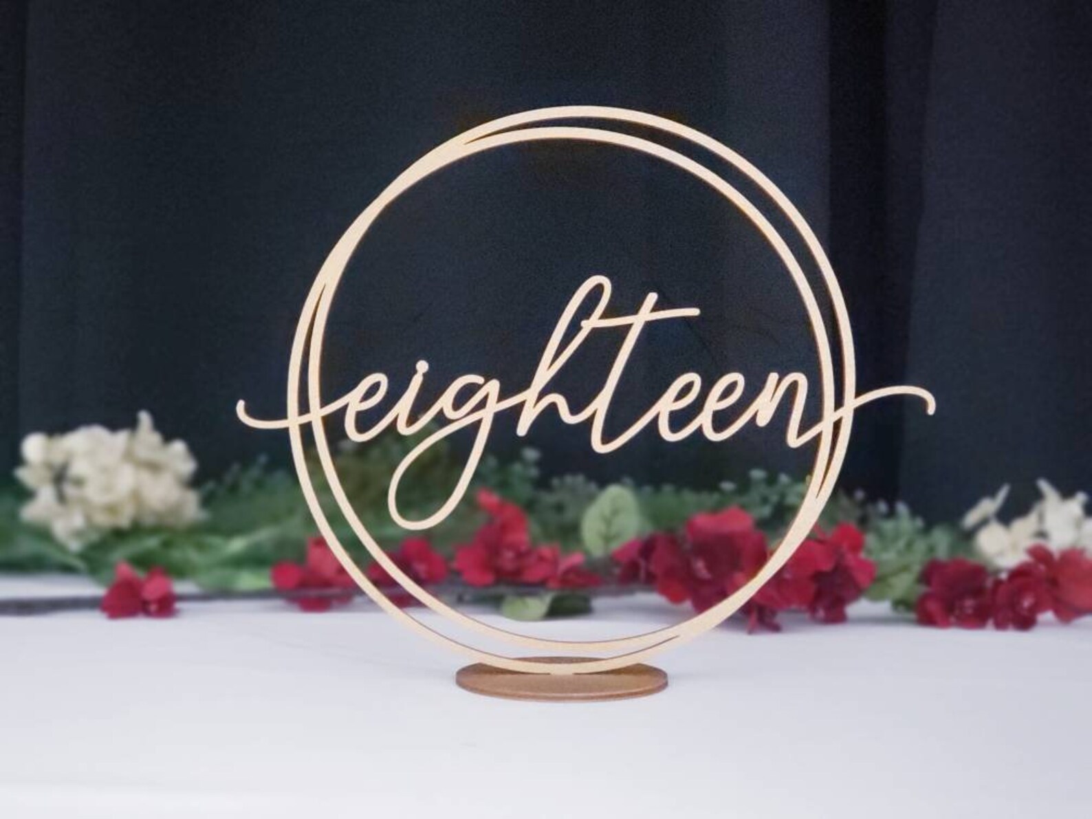 Circle Wood Table Numbers Wedding Reception Numbers Gold - Etsy