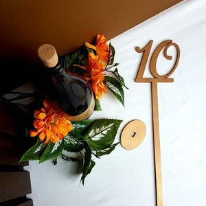 Tall Table Numbers | Gold Table Numbers | Tall Numerical Wood Table ...