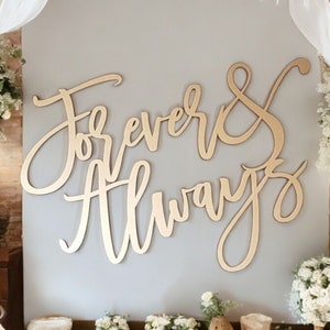 Forever & Always | Hula Hoop Sign | Wedding Signs | Large Wood Signs ...