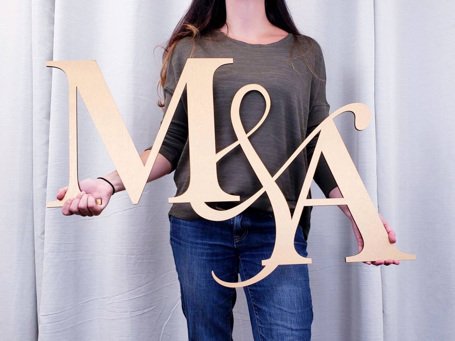 Wedding Initials Sign Wedding Wood Monogram Wood Cut Out - Etsy