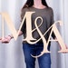 Wedding Initials Sign Wedding Wood Monogram Wood Cut Out Large Custom ...