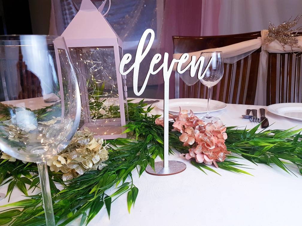 Silver Table Numbers for Wedding Wedding Table Numbers | Etsy Canada