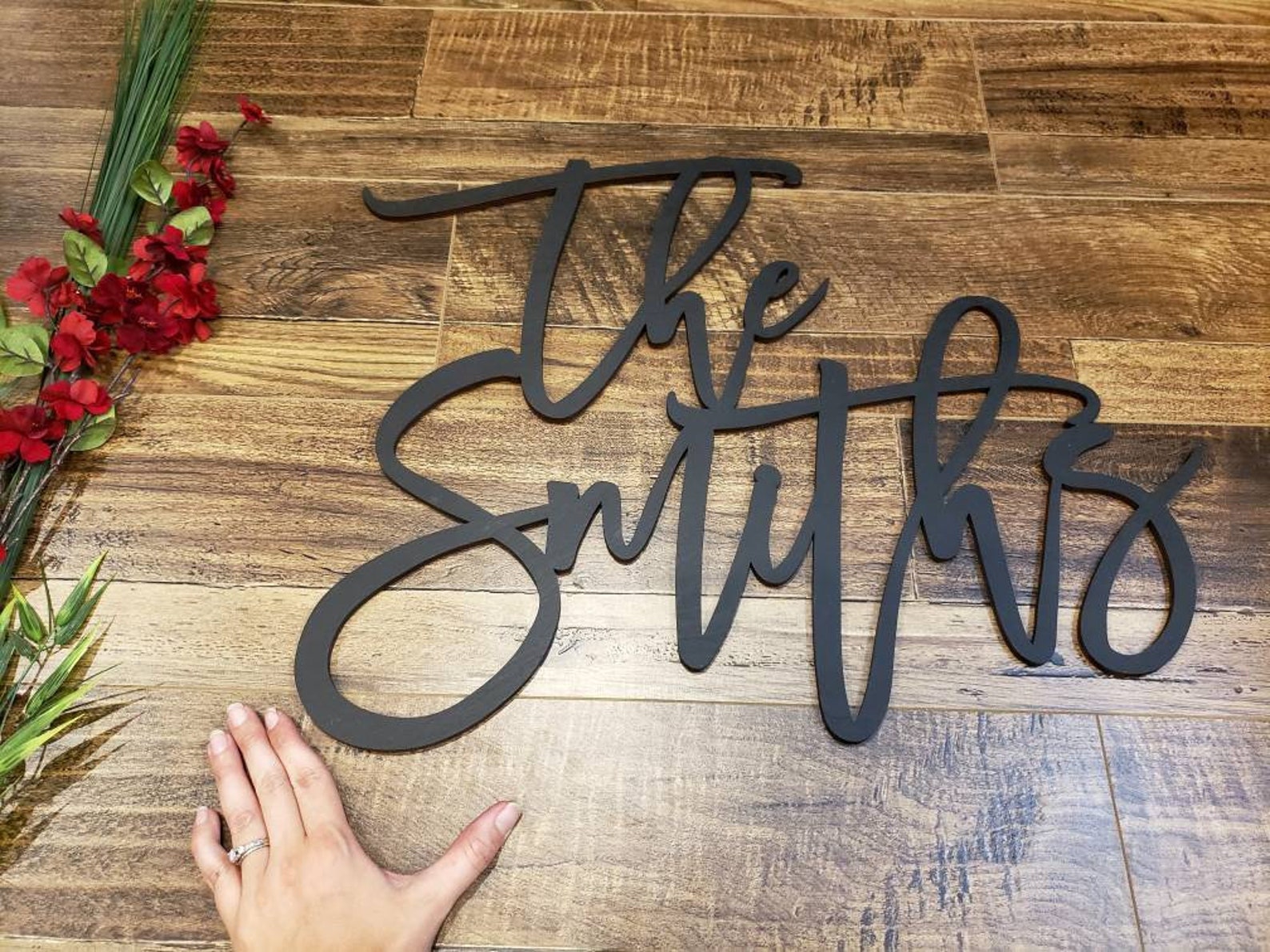 The Last Name Wood Sign Laser Cut Name Word Cut Out Last | Etsy