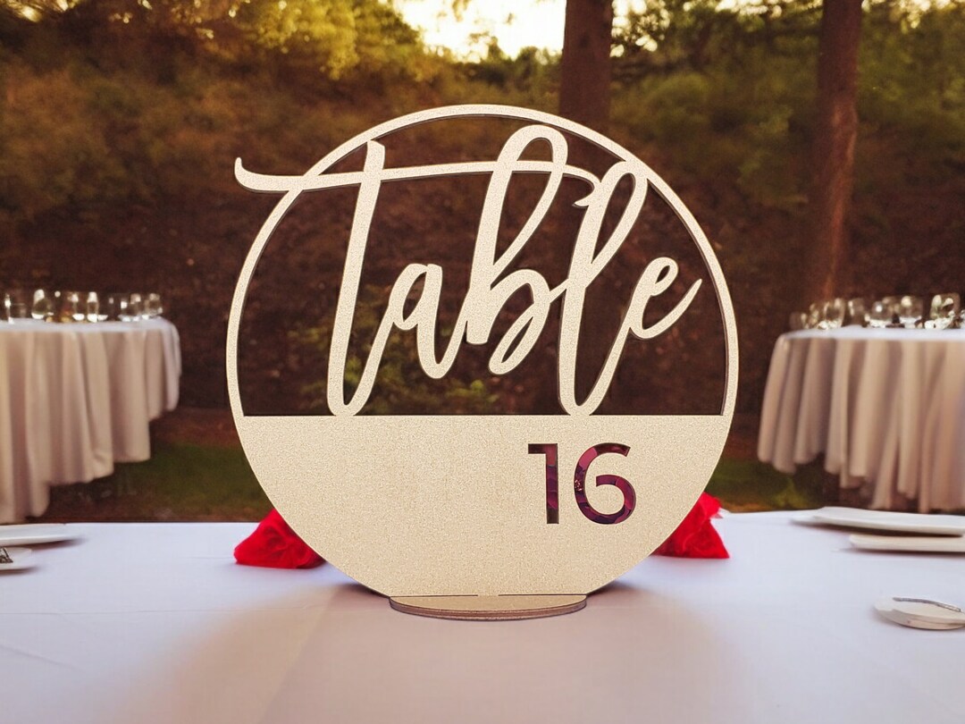Simple Table Numbers | Gold Table Numbers | Wooden Table Numbers - Etsy