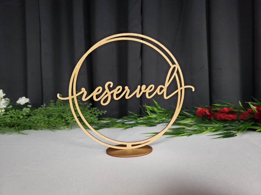 Reserved Table Sign | Circle Table Sign - Etsy