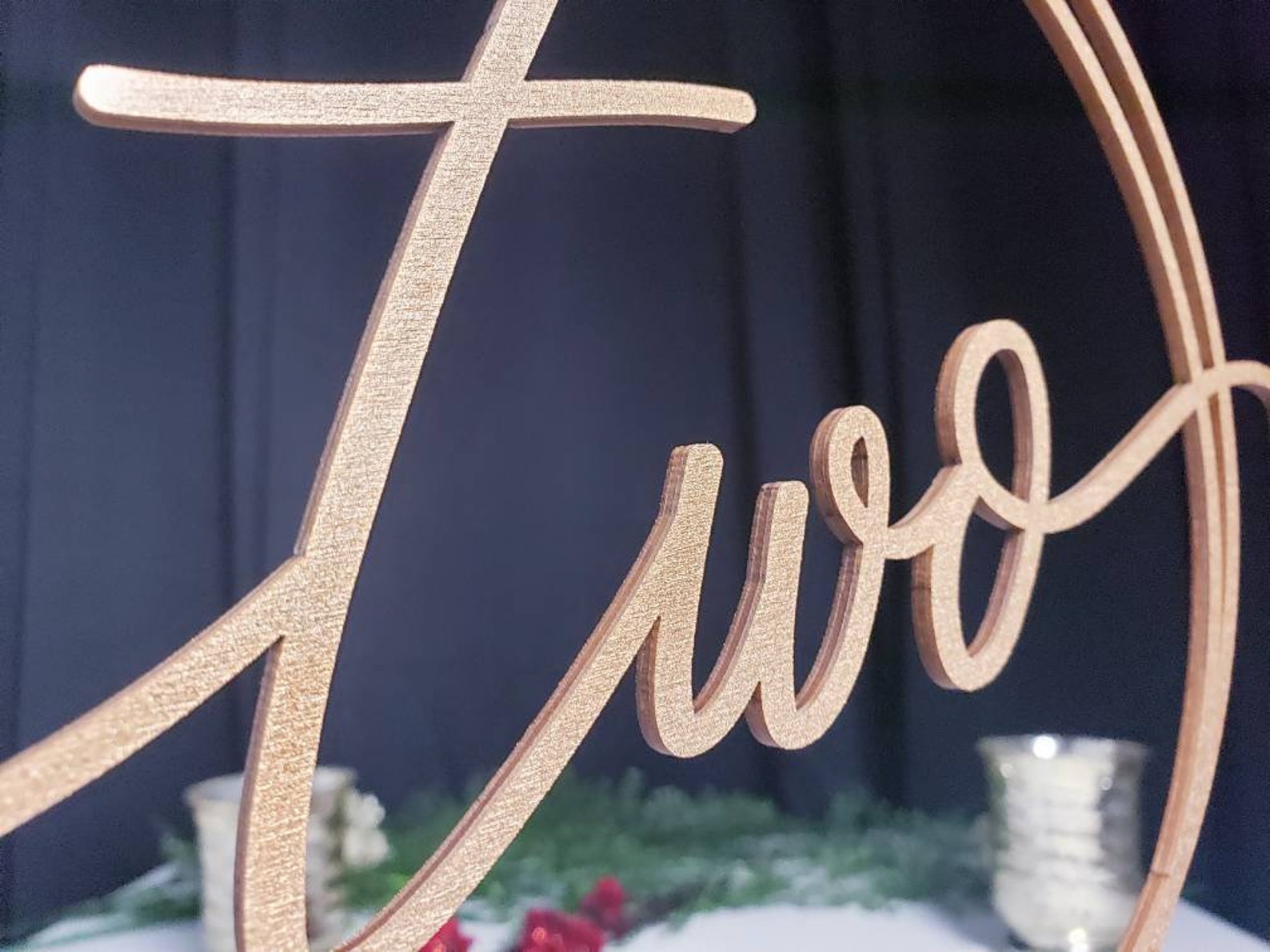 Circle Wood Table Numbers Wedding Reception Numbers Gold - Etsy